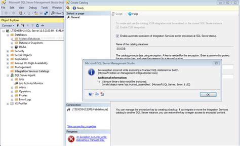 ssis ssisdb not found and can not create new catalog in sql server