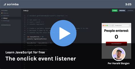 the onclick event listener