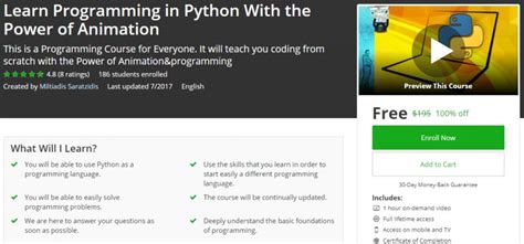 [100 off] learn programming in python with the power of