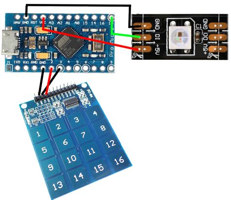 3d printed 16 key usb midi using arduino pro micro