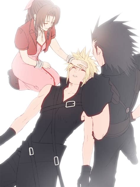 Cloud Strife Aerith Gainsborough And Zack Fair Final Fantasy And 2