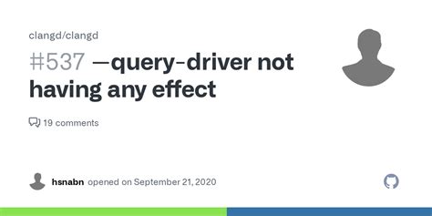query driver not having any effect · issue 537 · clangd clangd · github