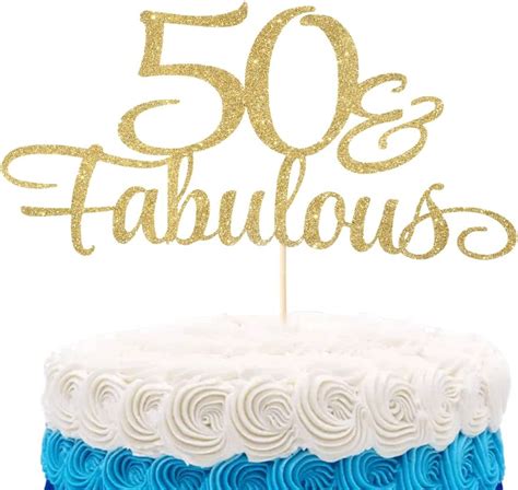 50 And Fabulous Cake Topper 50th Birthday Cake India Ubuy