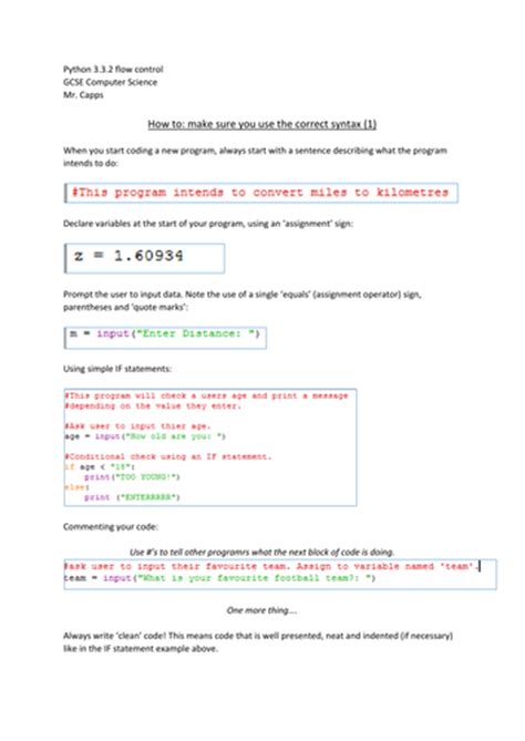 good programming practices in python 3 3 2 by uk teaching resources tes