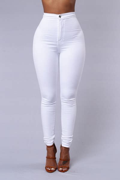 High Waist Skinny Jeans White Fashion Nova