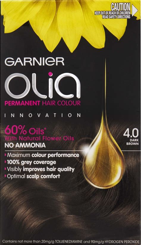 Buy Garnier Olia Hair Colour 4 0 Dark Brown At Mighty Ape Nz