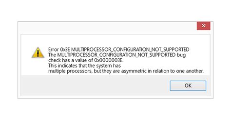 ਵਿੰਡੋਜ਼ 10 ਵਿੱਚ multiprocessor configuration not supported ਗਲਤੀ ਨੂੰ