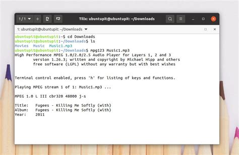 how to play mp3 by command line in linux distros [tutorial