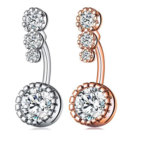 1pc Sexy Dangling Navel Belly Button Rings Belly Piercing Crystal