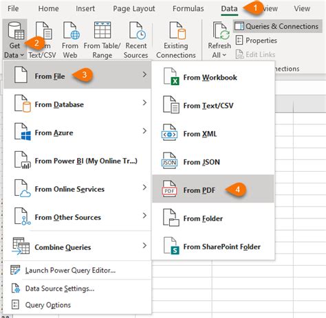 can excel import pdf