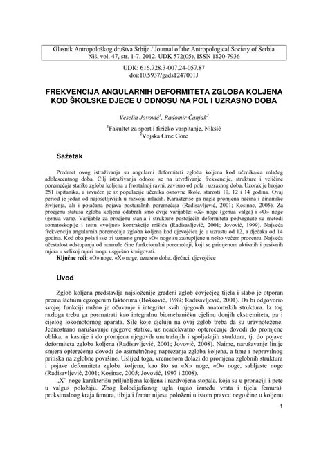 pdf frequency of angular deformities of the knee joint