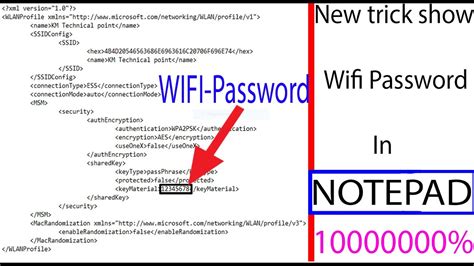how to show all wifi password using notepad new trick in window 7