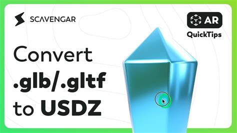 how to convert glb gltf to usdz files ar quicktips youtube