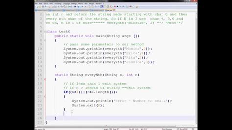 problem 2 saturday tutorial java removing every nth characters from