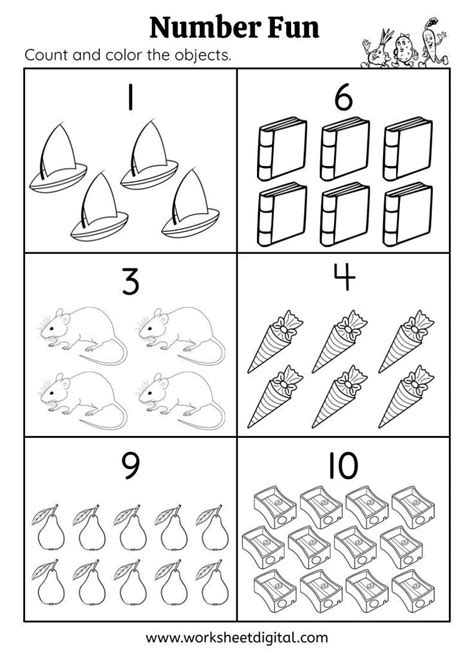 Printables Kindergarten Math Worksheets Numbers 1 To 10 Counting