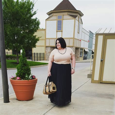 Thestylesupreme Plus Size Ootd Liz Claiborne Pleated Maxi Skirt