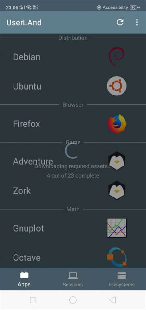 install and run linux distribution on android without root