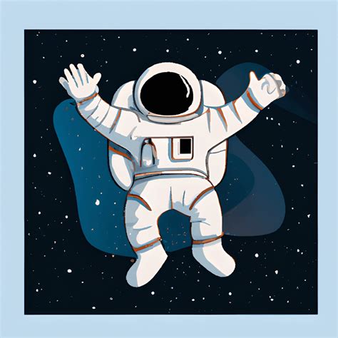 Astronaut Floating In Space Graphic · Creative Fabrica