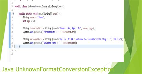 exception in thread main java util unknownformatconversionexception