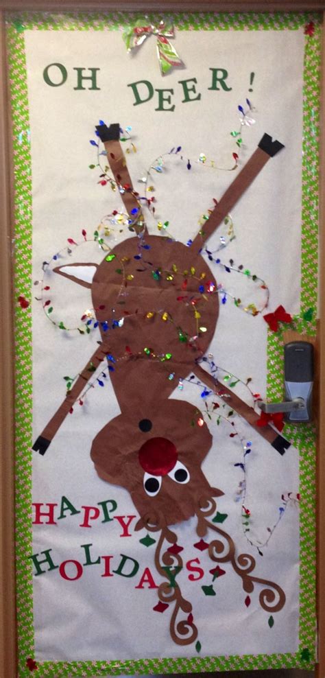 Oh Deer Reindeer Door Christmas Door Decorating Contest Door