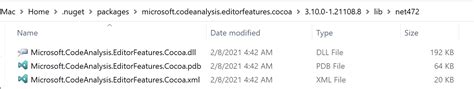 microsoft codeanalysis editorfeatures cocoa needs to embed pdbs in its