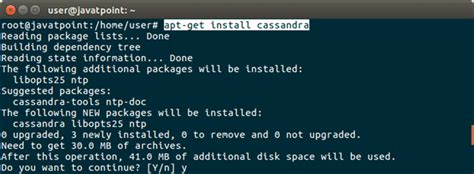how to install cassandra in ubuntu javatpoint