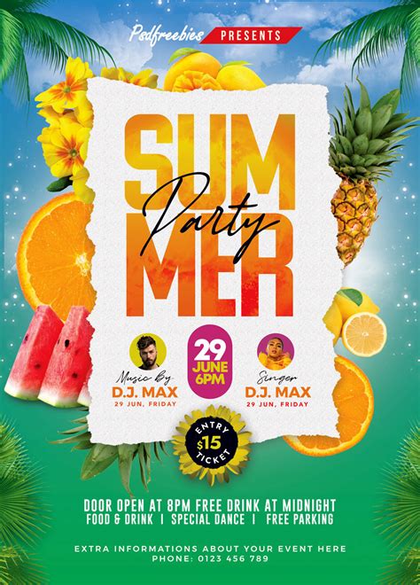 Summer Beach Party Flyer Free Psd On Behance