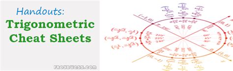 trigonometry handouts cheats and worksheets