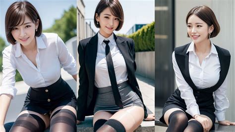 [4k Ai Art Lookbook] Japanese Office Secretary Youtube