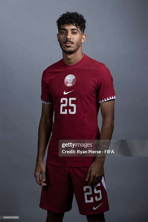 Jassem Gaber Of Qatar Poses During The Official Fifa World Cup Qatar