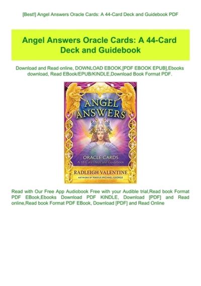 [best ] Angel Answers Oracle Cards A 44 Card Deck And Guidebook Pdf