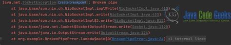 socketexception broken pipe error java code geeks