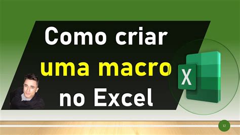 como criar uma macro no excel do zero [ automação] youtube