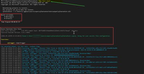 core runing a functions project locally stack overflow