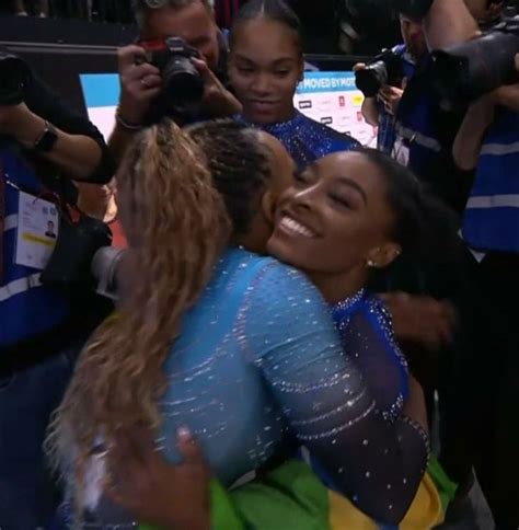 Rebeca Andrade And Simone Biles Worlds 2023 In 2023 Simone Biles