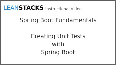 creating unit tests with spring boot youtube