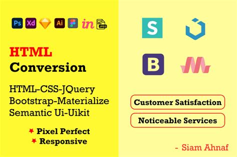 convert psd xd figma to html css with bootstrap responsive by