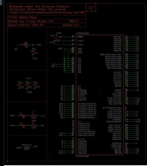 bare minimum arduino mega 2560 pcb circuits