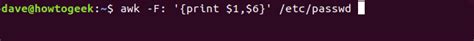 how to use the awk command on linux