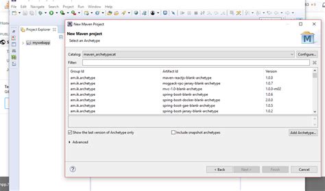 java my eclipse new maven project doesn t list all the archetpyes