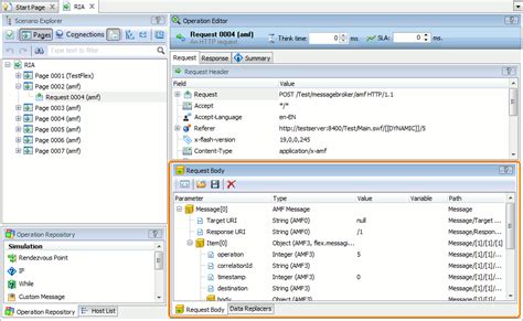 inserting variables in rich internet application requests