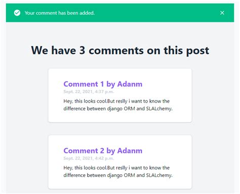 github winstonmhango23 django comment system with tailwindcss adding