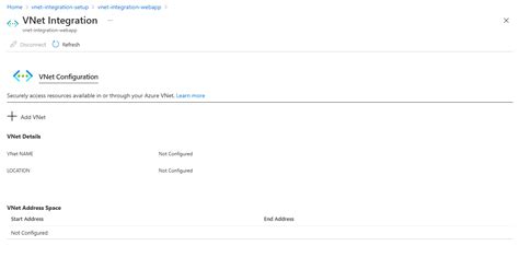 integrate app with azure virtual network azure app service