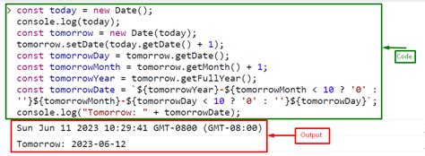 javascript date tomorrow linux genie