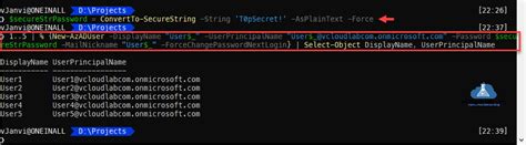 creating a new user in azure ad using oneliner powershell and azure cli