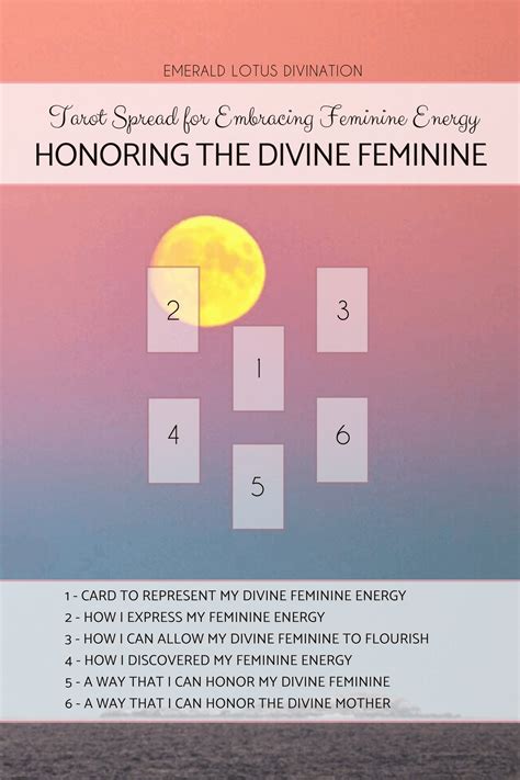 Tarot Spread Honoring The Divine Feminine — Emerald Lotus