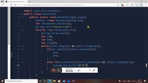 hackerrank hackerrank in a string strings hackerrank java