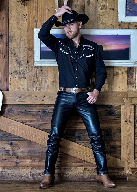 Leather Fashion Men Leather Jeans Men Black Leather Pants Leather