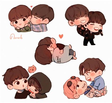 Vkook Chibi Fanart Vkook Fanart Bts Fanart
