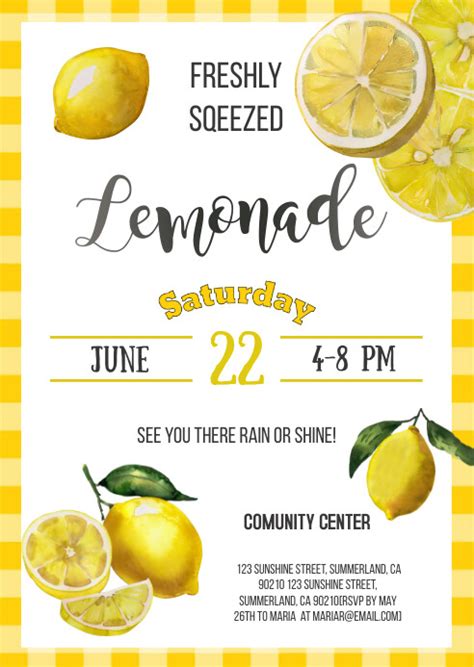 Lemonade Stand Flyer Template Postermywall